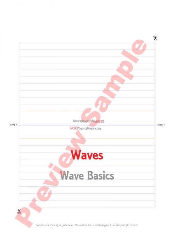 Waves - 70 Flashcards (PDF) - GCSEPhysicsNinja.com
